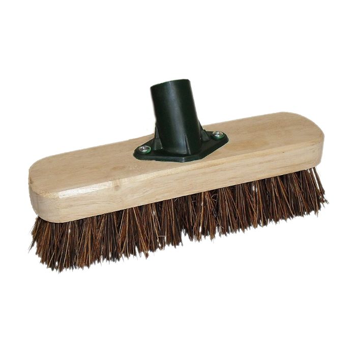 Deck Broom with Wood Handle 9"
