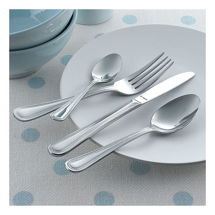 Amefa Monogram 24 Piece Bead Stainless Steel Cutlery Set